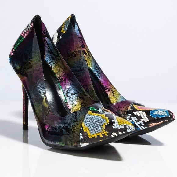 Shoes | Multi Transparent Snake Pump | Poshmark
